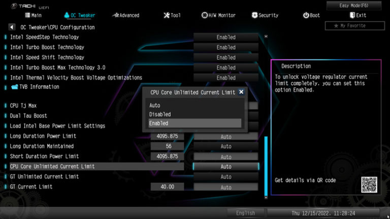 ASRock Z790 Taichi Motherboard Review BIOS and Overclocking