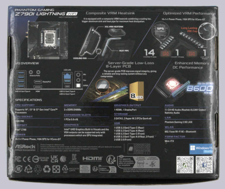 ASRock Z790I Lightning WiFi Motherboard Review