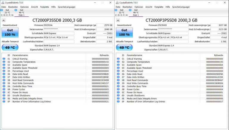 Crucial P3 vs Crucial P3 Plus 2TB M.2 NVMe SSD Review The technical data
