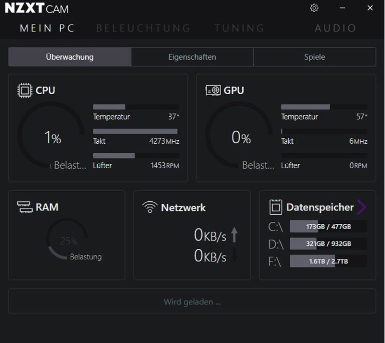 NZXT Kraken Z73 Review NZXT CAM Software